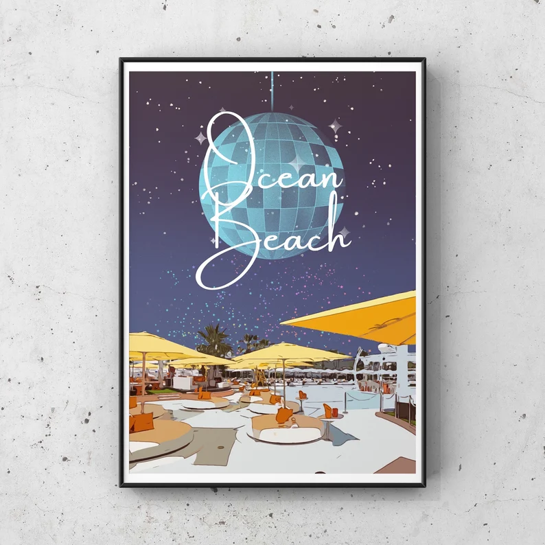 Ocean Beach Poster | Simply The West Prints